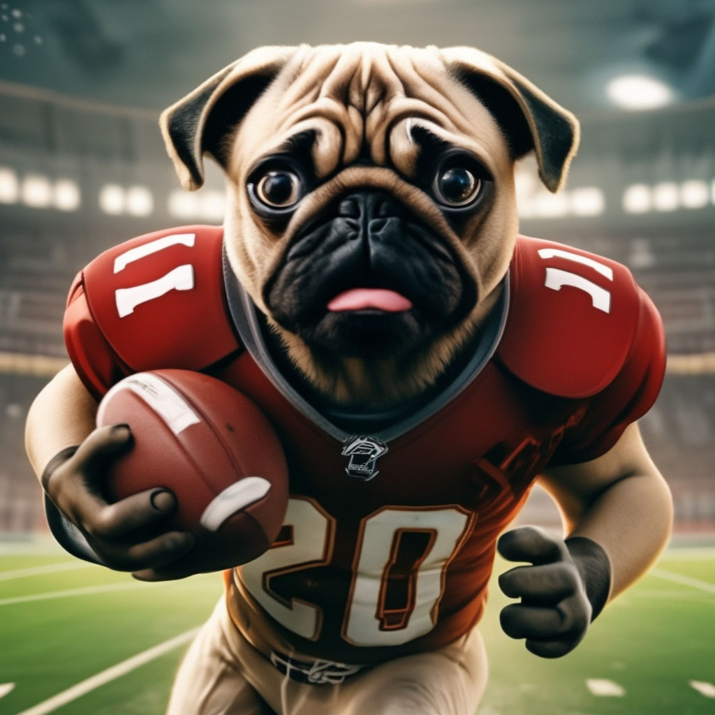 American Football Funny Cartoon