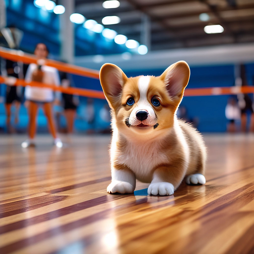 «Гипер-реалистичный щенок корги, на …» — картинка создана в Шедевруме
