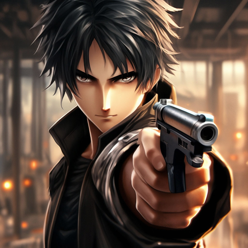 Anime Boy With Gun To Head