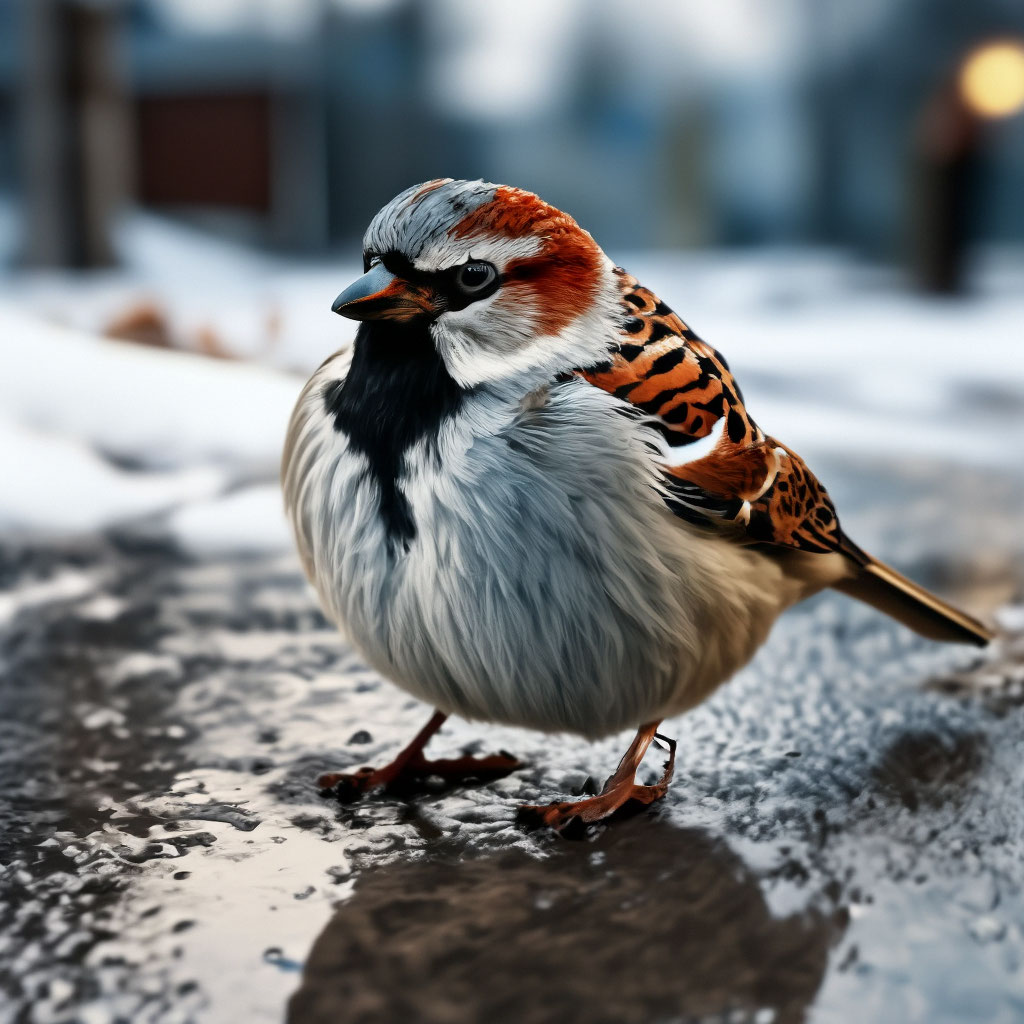 Realistic Sparrow Drawing