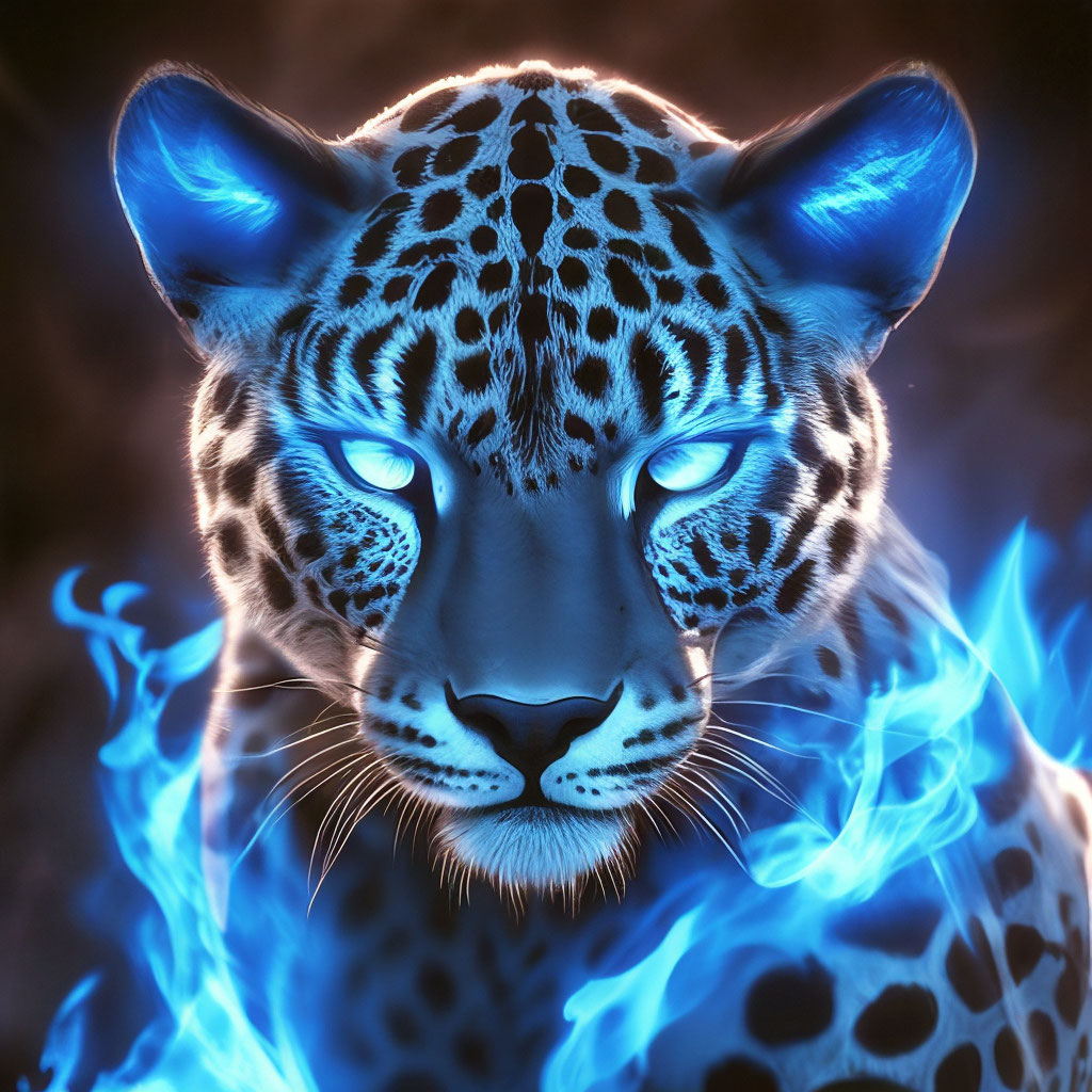 Blauwe Cheetah Wallpaper Hd