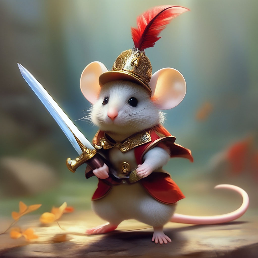 Cartoon Mouse Standing On Hind Legs A Brown Rat Stands Upright On Its