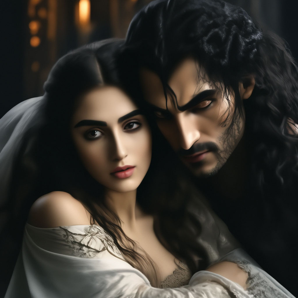 «Демон и Тамара» — картинка создана в Шедевруме