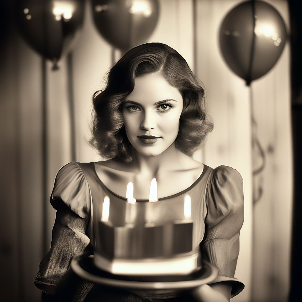 «Tintype photography happy birthday card , raw style , dramatic ...