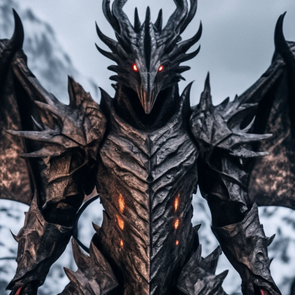 Rosto De Alduin Skyrim Alduin Skyrim Front Face Design