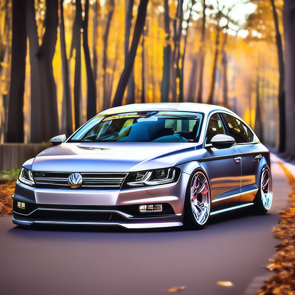 "Volkswagen Passat b7 stance" — image created in Shedevrum