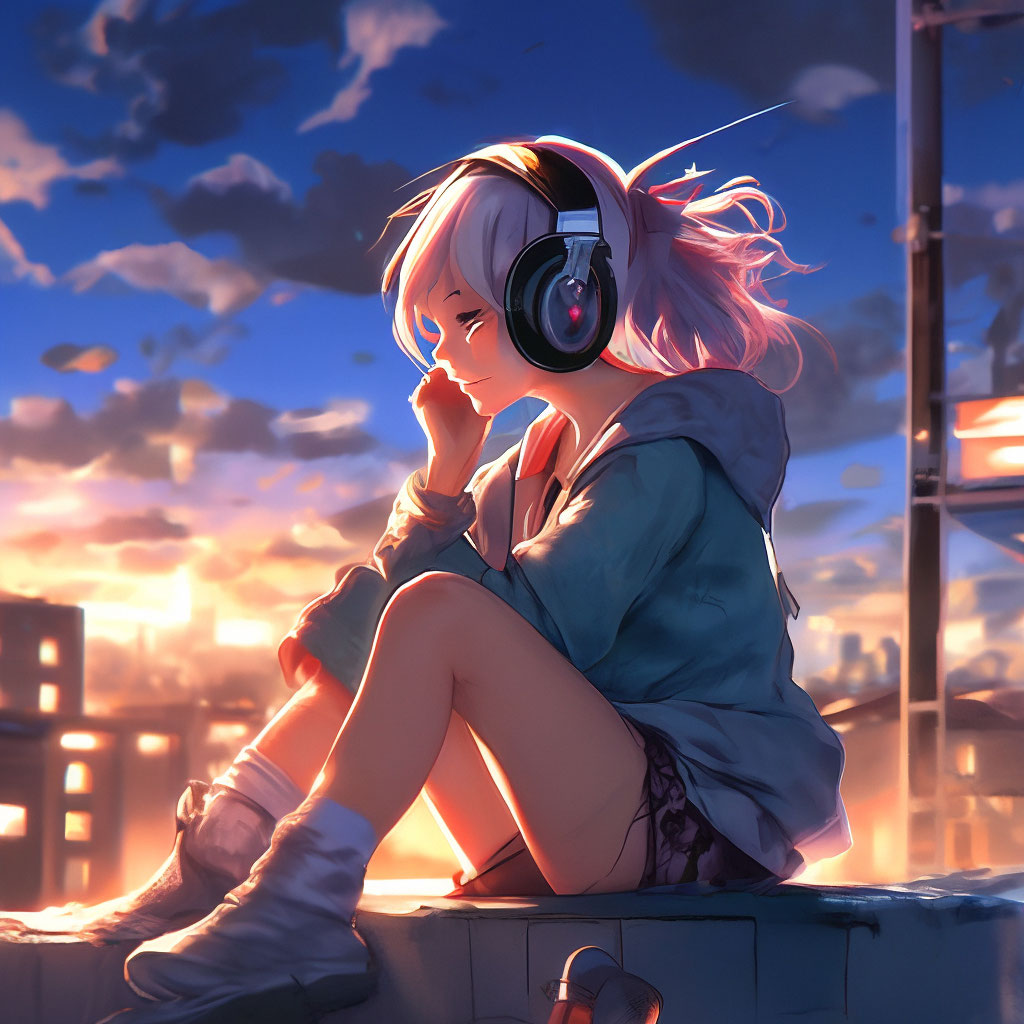Music anime girl store