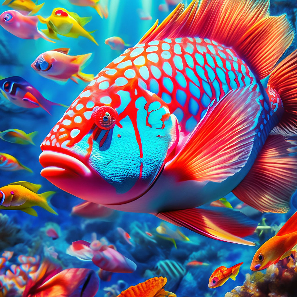 Pictures Of Parrot Fish In Water