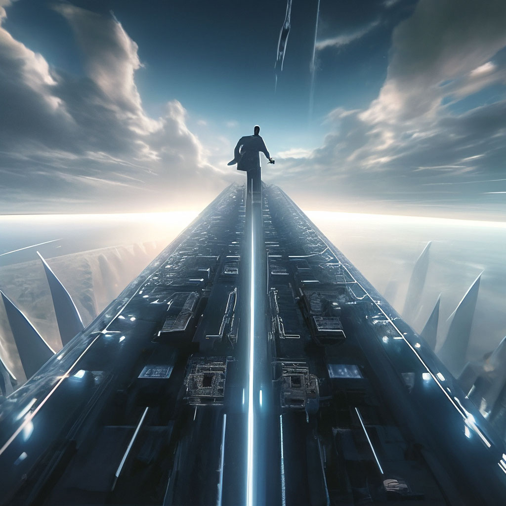 "The cutting edge" — image created in Shedevrum