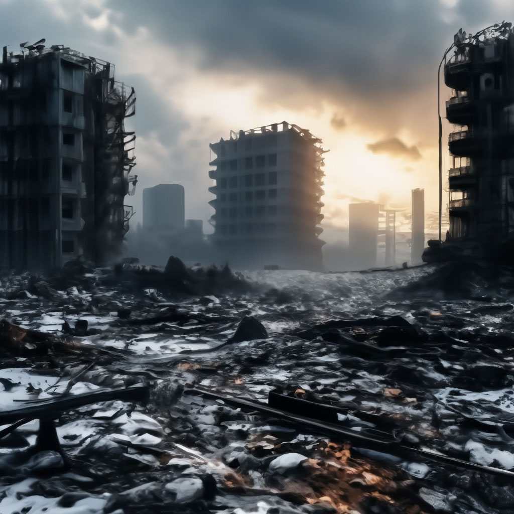 "Dull. Winter. In the center of the …" — image created in Shedevrum