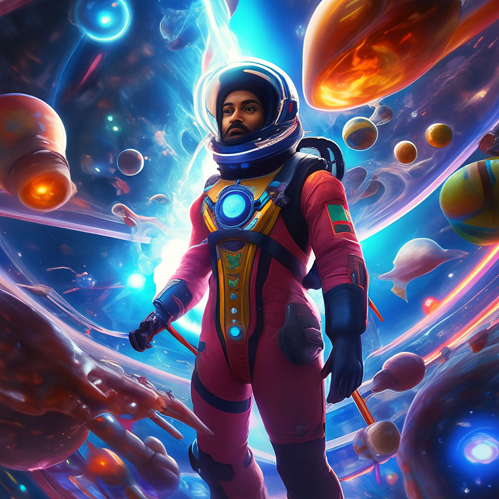 "Bulbazarkar in the boundless space" — image created in Shedevrum