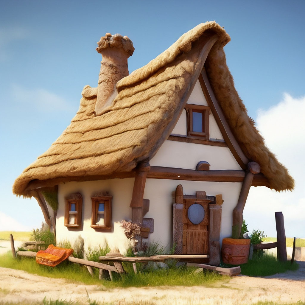 Straw House Cartoon
