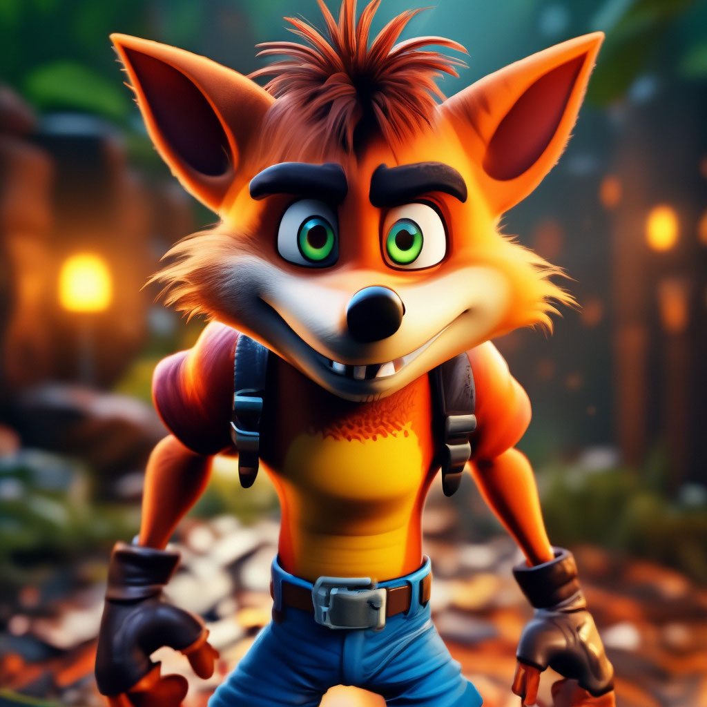 Crush bandicoot 1024*1024» — картинка создана в Шедевруме👦 Aproveite a ...