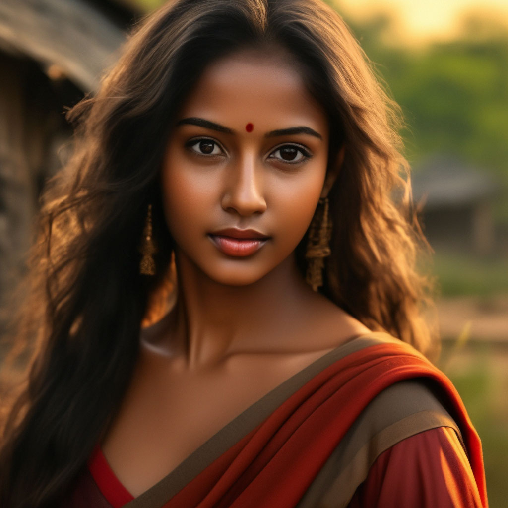 Simple Village Girl Wallpaper