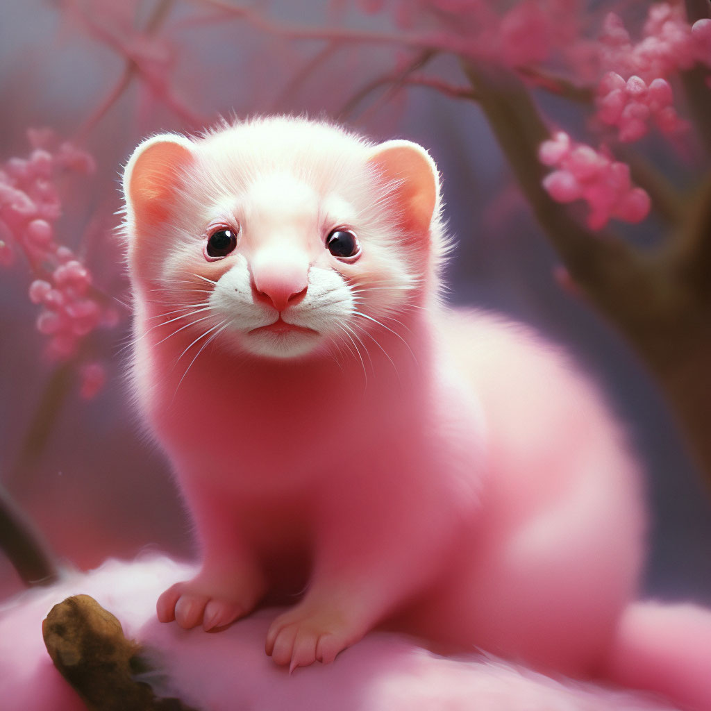 Pink Ferret Wallpaper