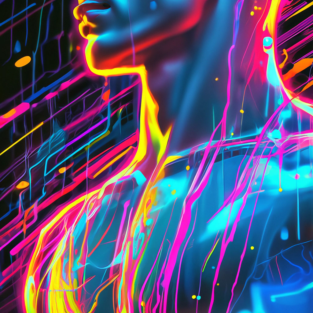 "Translucent lines of the male body, …" — image created in Shedevrum