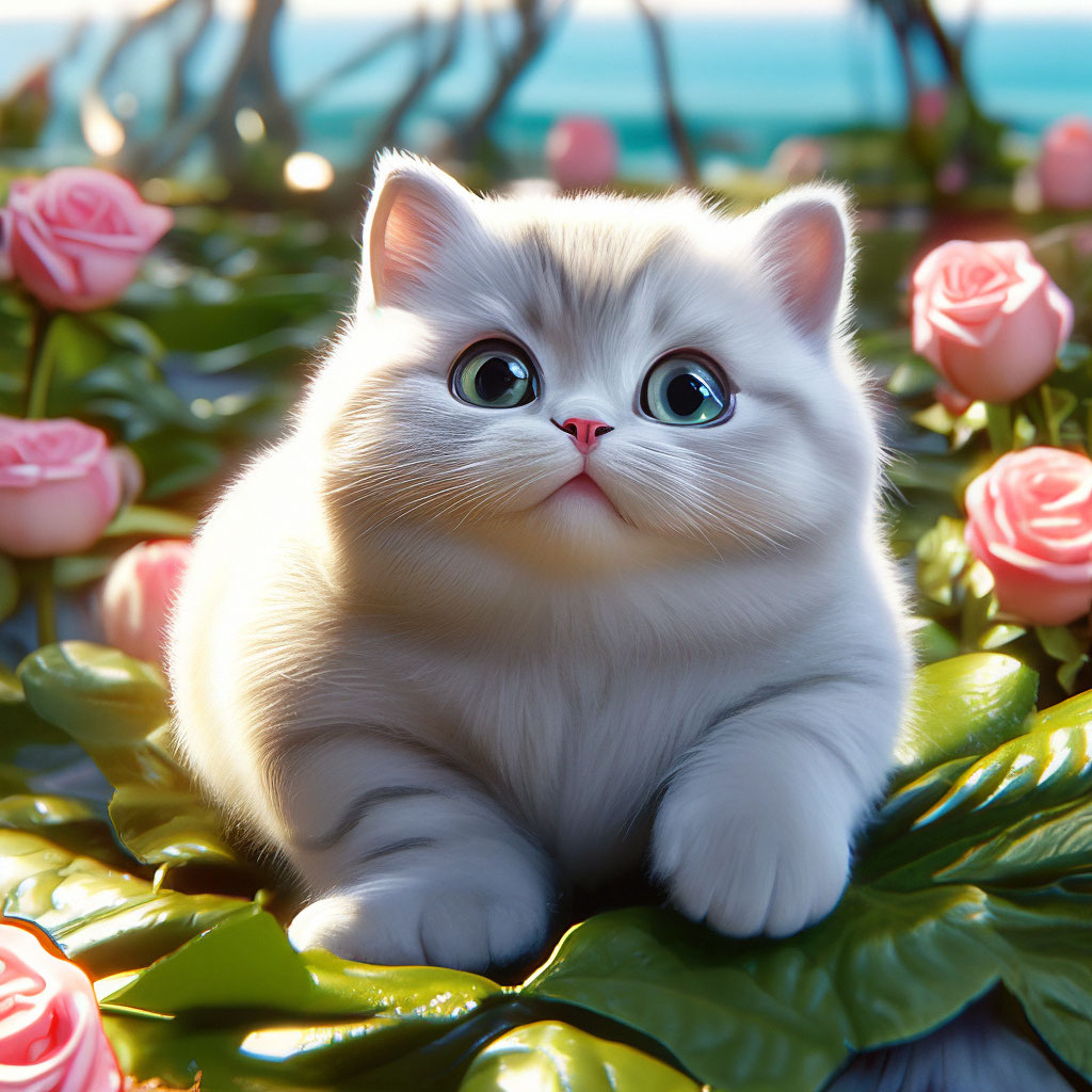 "Unrealistically beautiful super cute…" — image created in Shedevrum