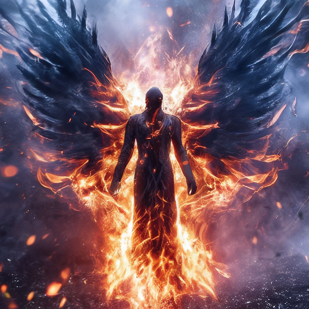 Dark Fire Angel Warrior