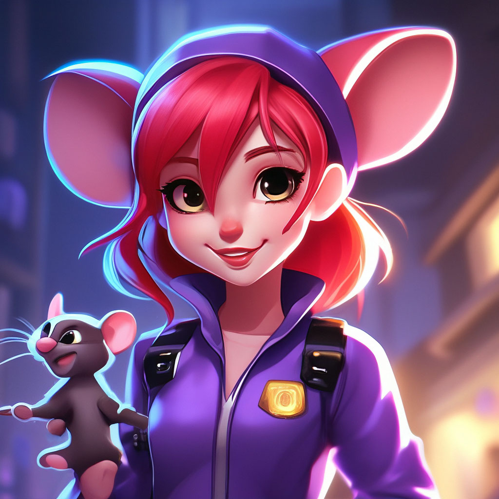 Cartoon Girl Mouse