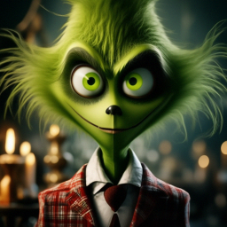 «🍁 Tim Burton-style anthropomorphic surreal work "The Grinch" 🍁 ...