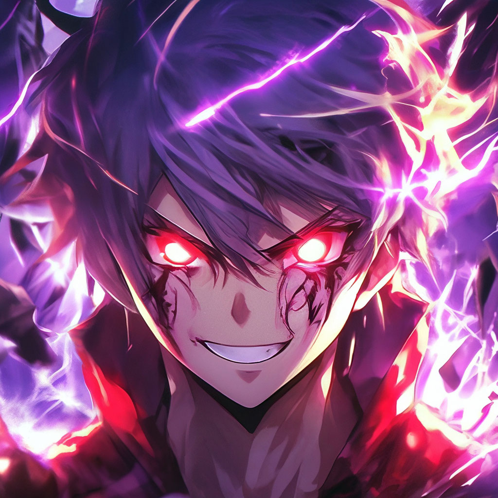 Evil Anime Guy Smiling