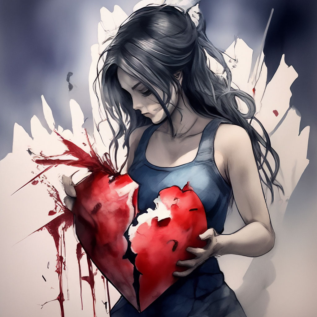 Broken Bleeding Heart Girl
