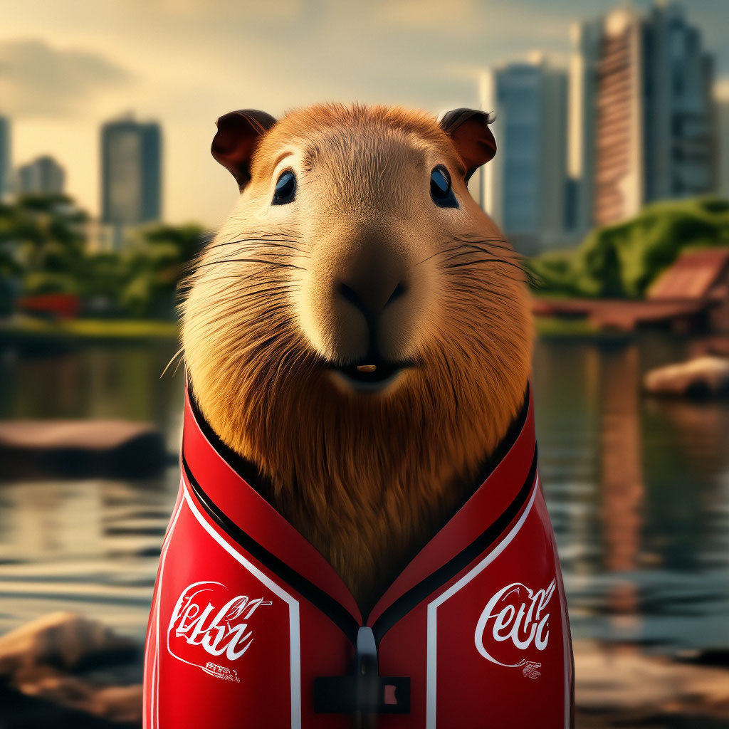"Coca cola capibara" — imagen creada en Shedevrum