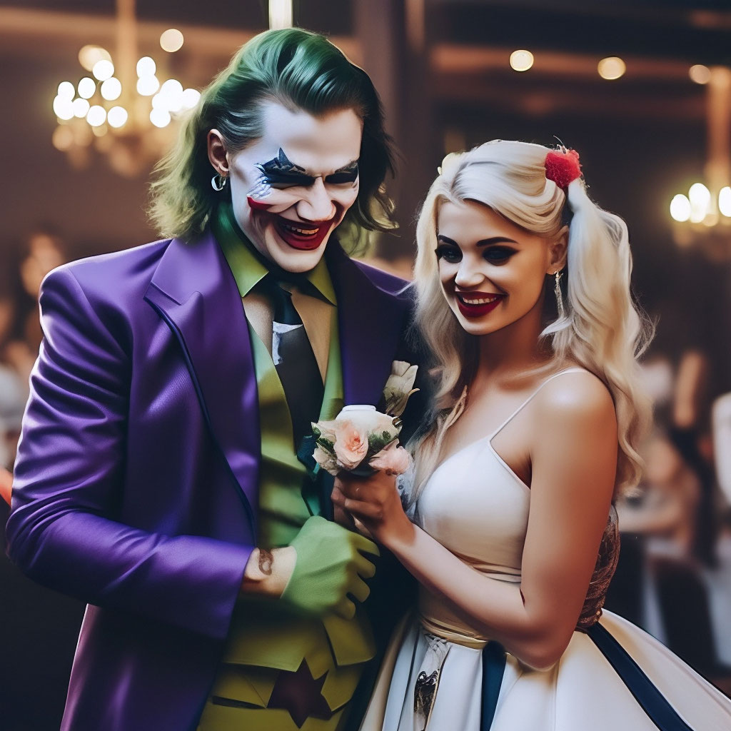 Joker Og Harley Quinn Bryllup
