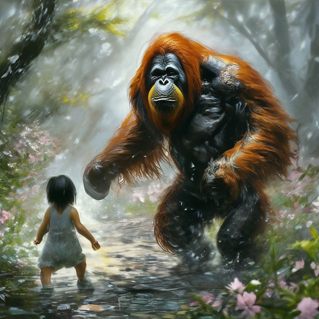 Angry Orangutan Drawing