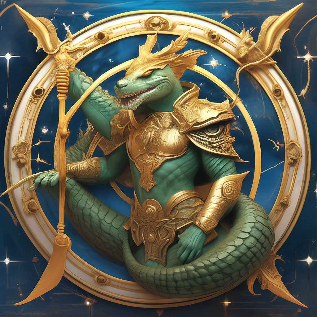 Crocodile zodiac sign - Zodiacstock.com