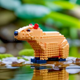 "Capybara - Lego 🎲" — image created in Shedevrum