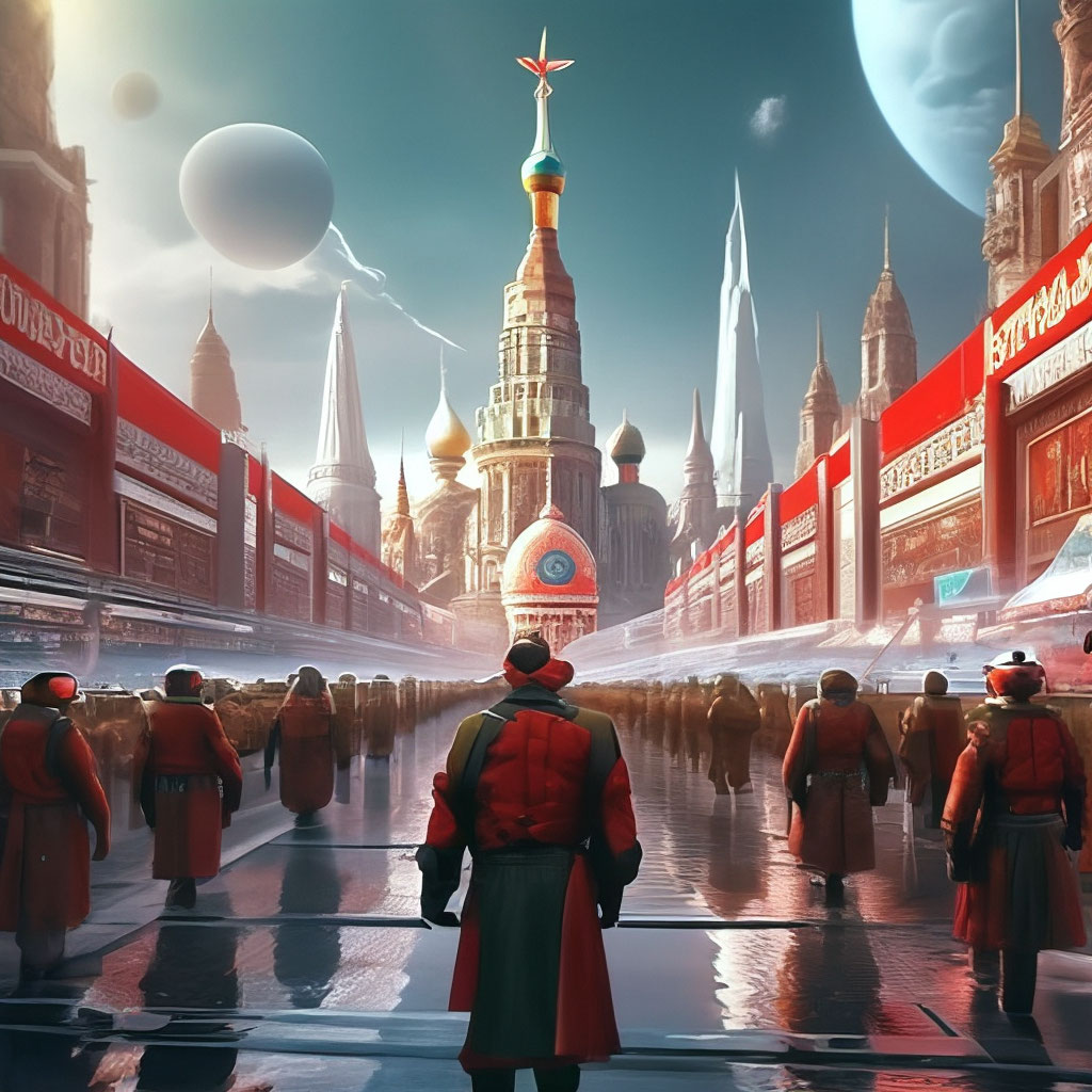 "Alternative USSR of the future" — image created in Shedevrum
