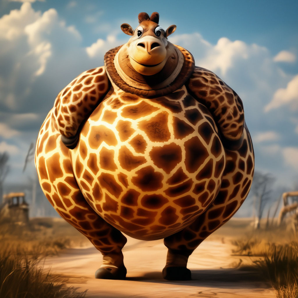 Cartoon Fat Giraffe Pictures Inflatable Giraffe Mascots Durable,