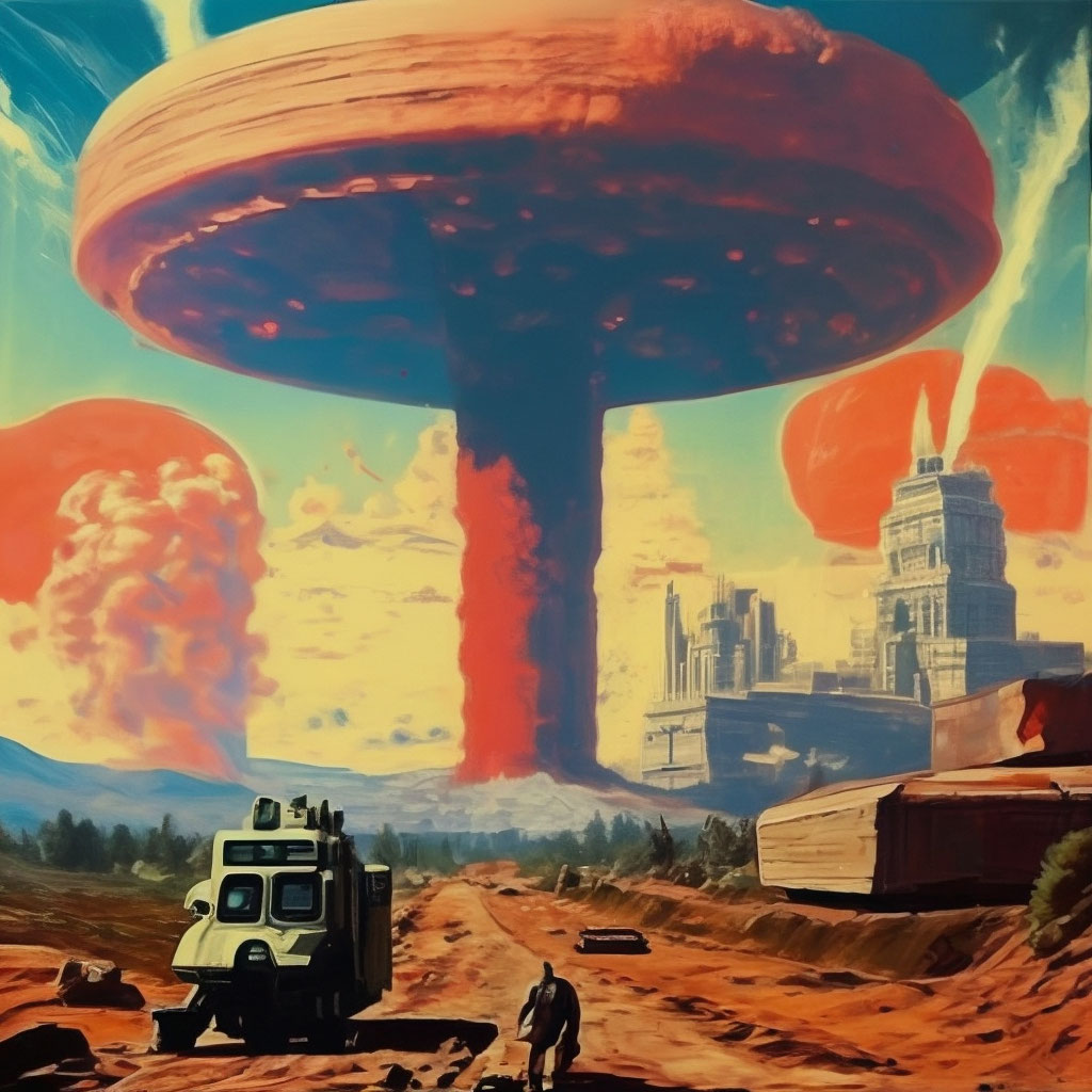 "Soviet fallout poster" — image created in Shedevrum