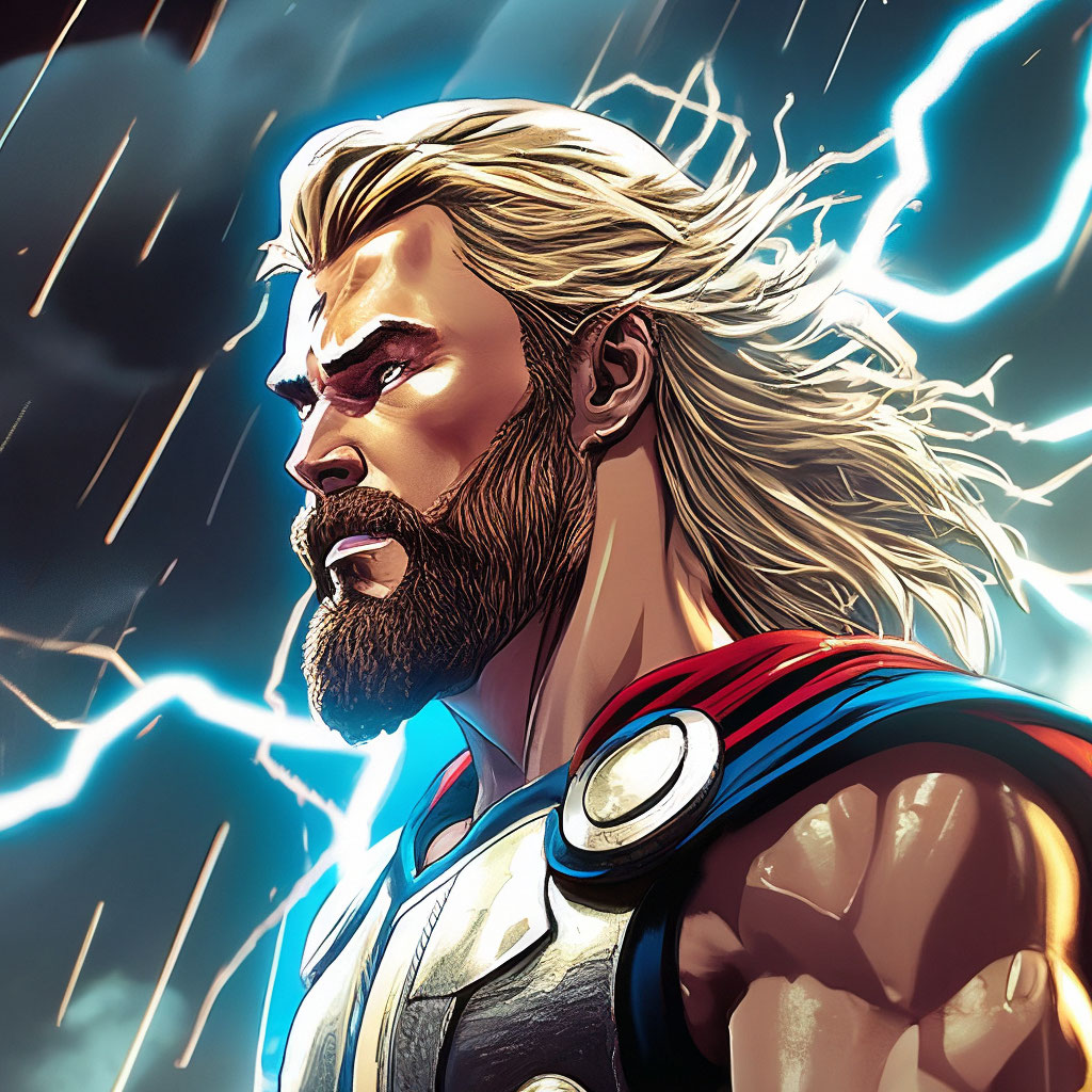 Thor Comic Face Drawing