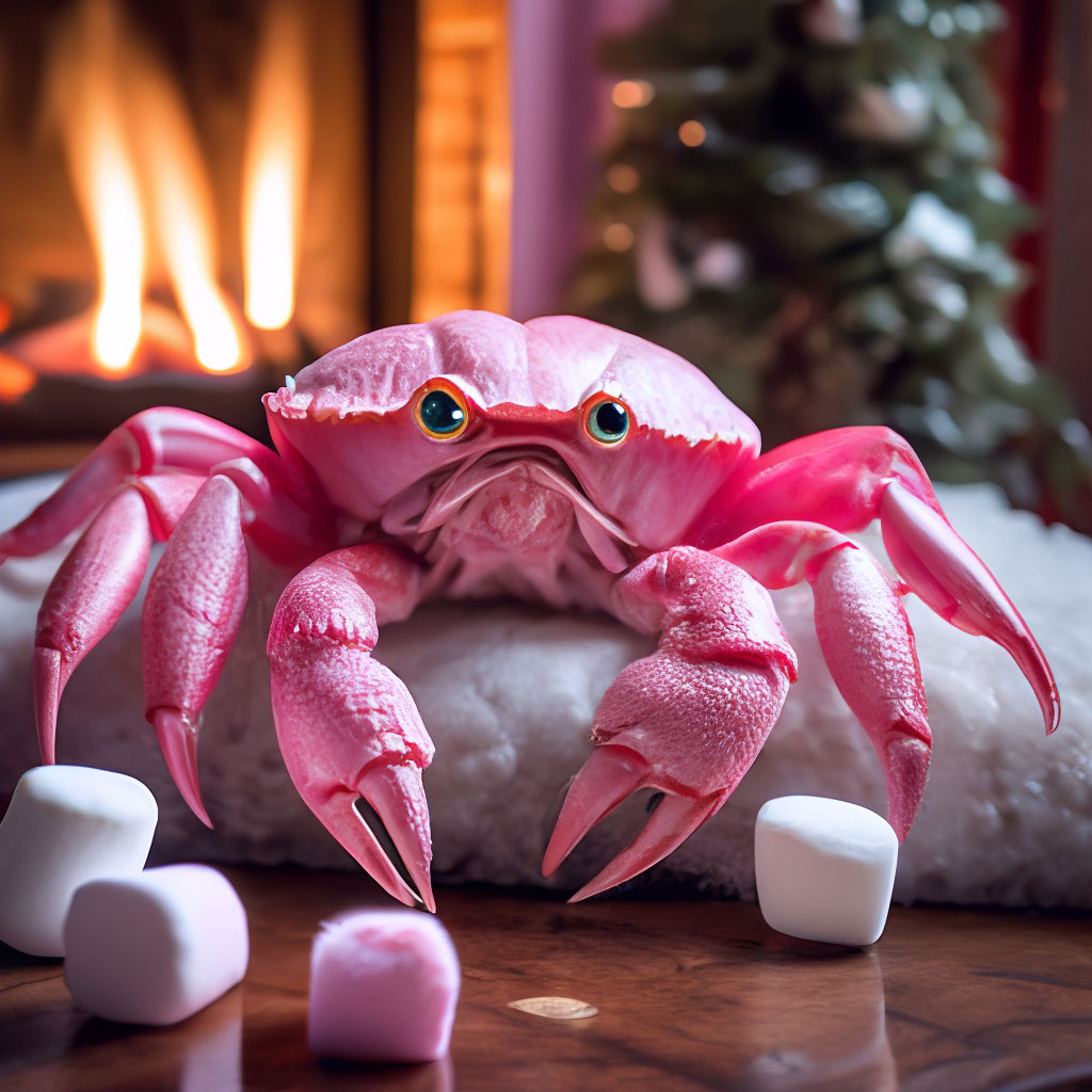 "Cute bug-eyed anthropomorphic pink …" — image created in Shedevrum