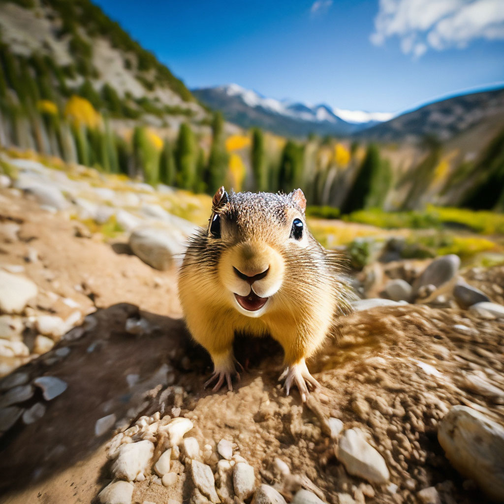 "Funny gopher" — image created in Shedevrum