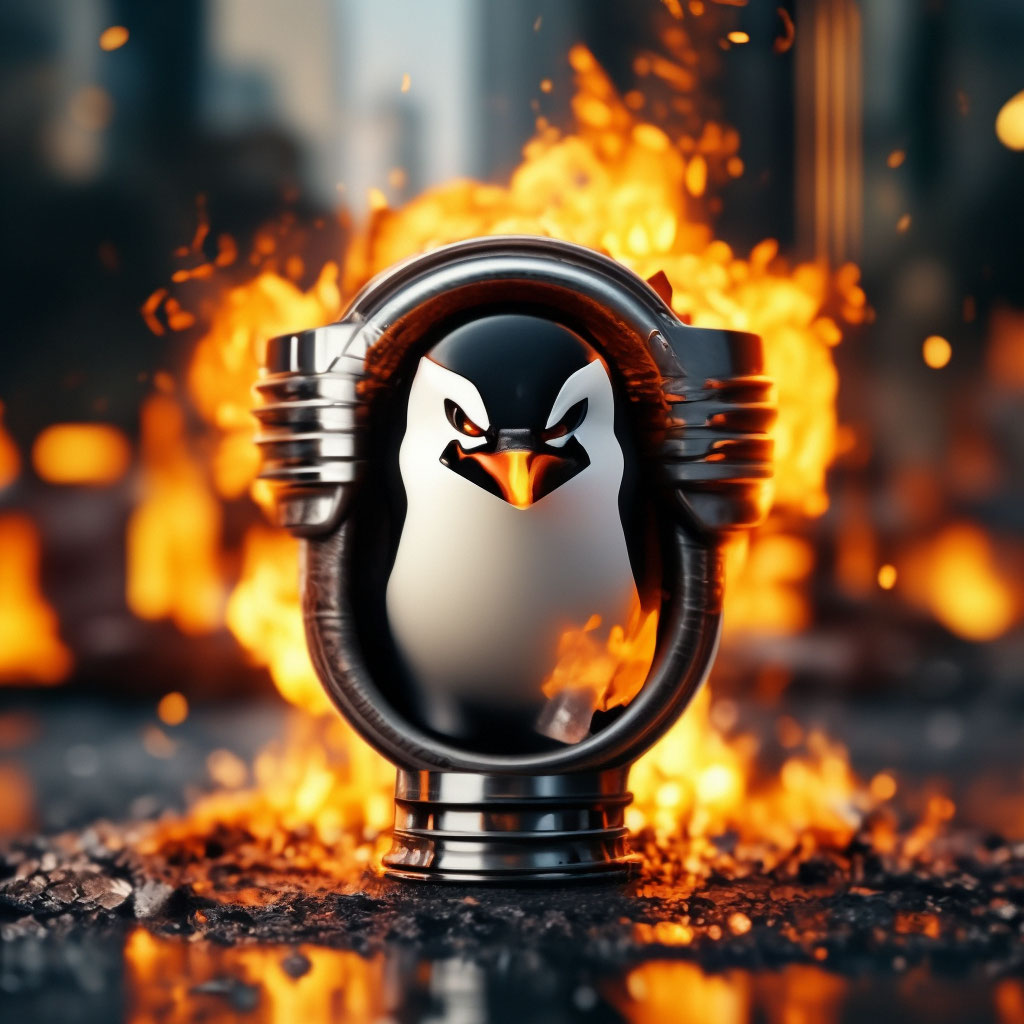 «Logo, advertisement, penguin gasoline, logo, fuel ignition, piston ...