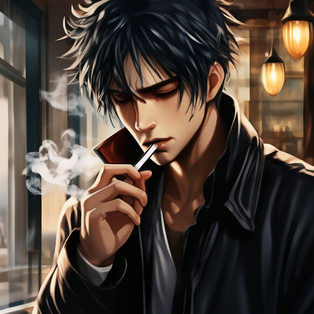 Anime Mann Im Smoking