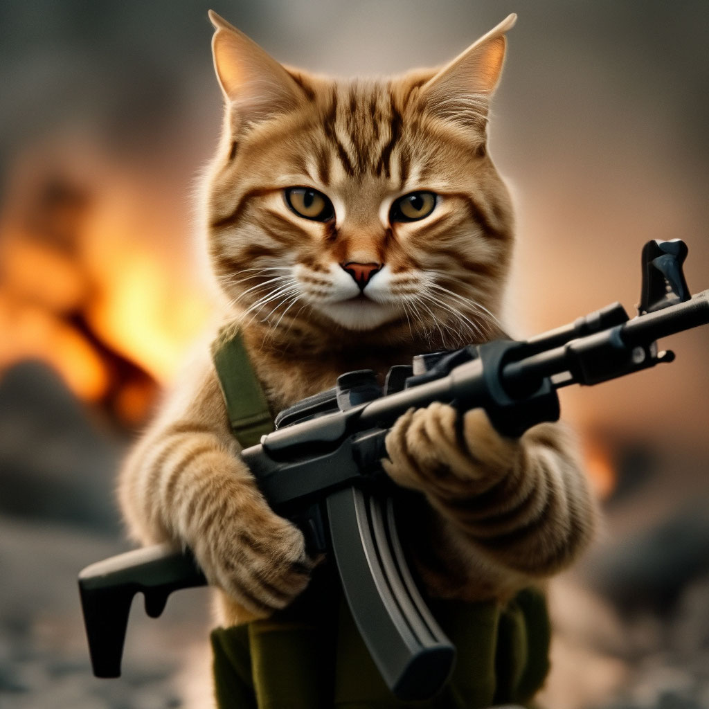 Gatos Graciosos Que Dicen Cosas Graciosas Con Armas