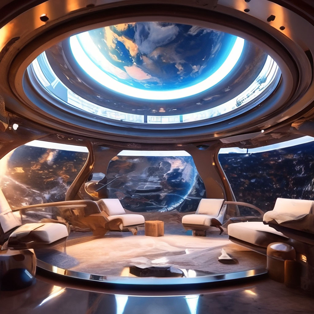 "Realistic space" — image created in Shedevrum