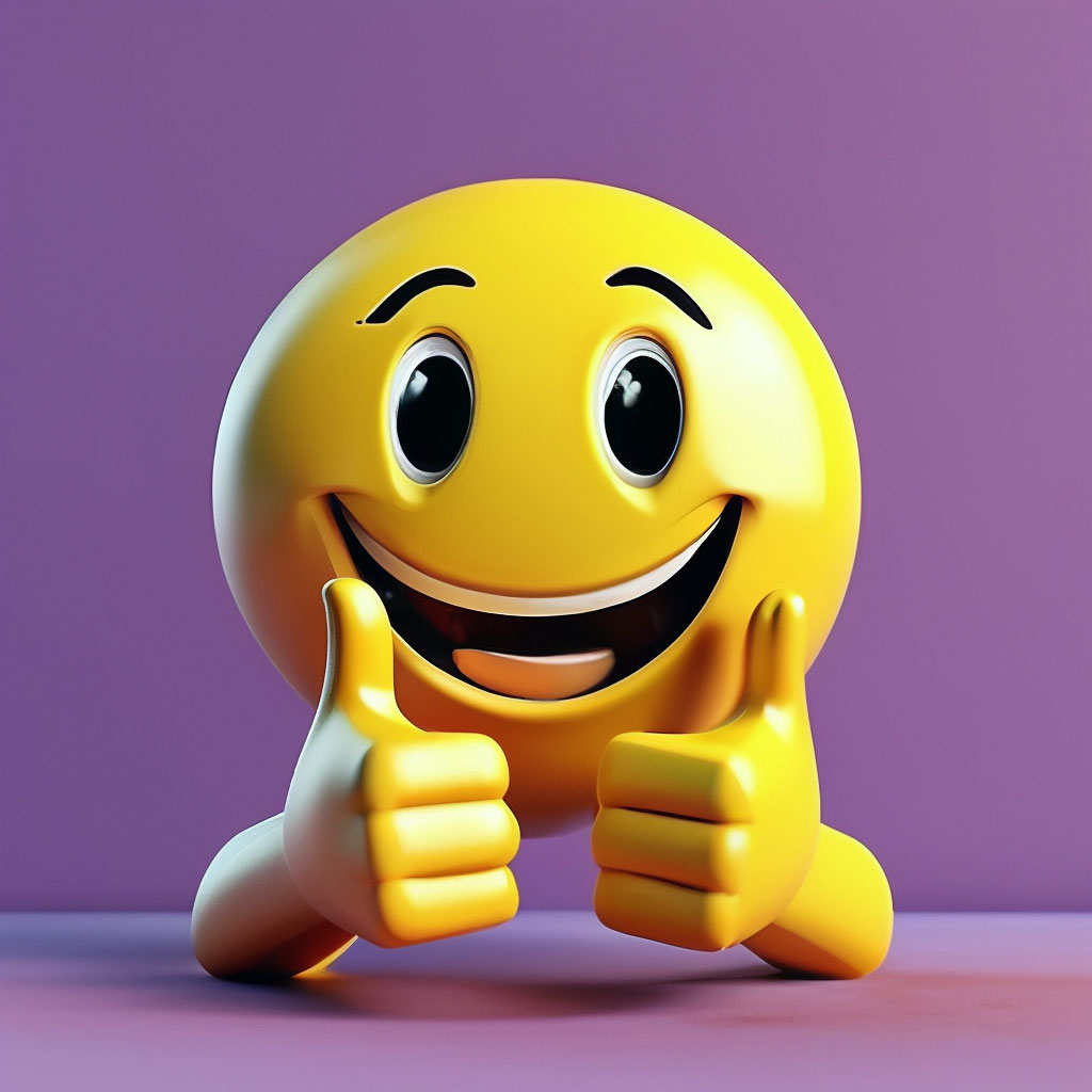 Happy Face Thumbs Up Gif