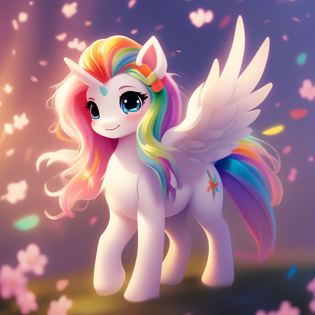 "My little pony, delicate white pony …" — image created in Shedevrum