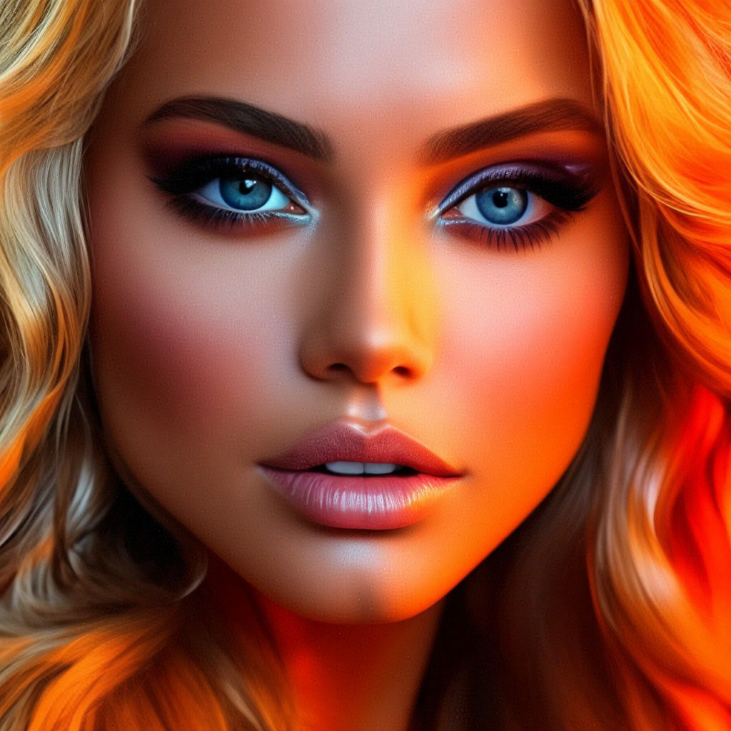 "Close-up face, macro photography …" — image created in Shedevrum