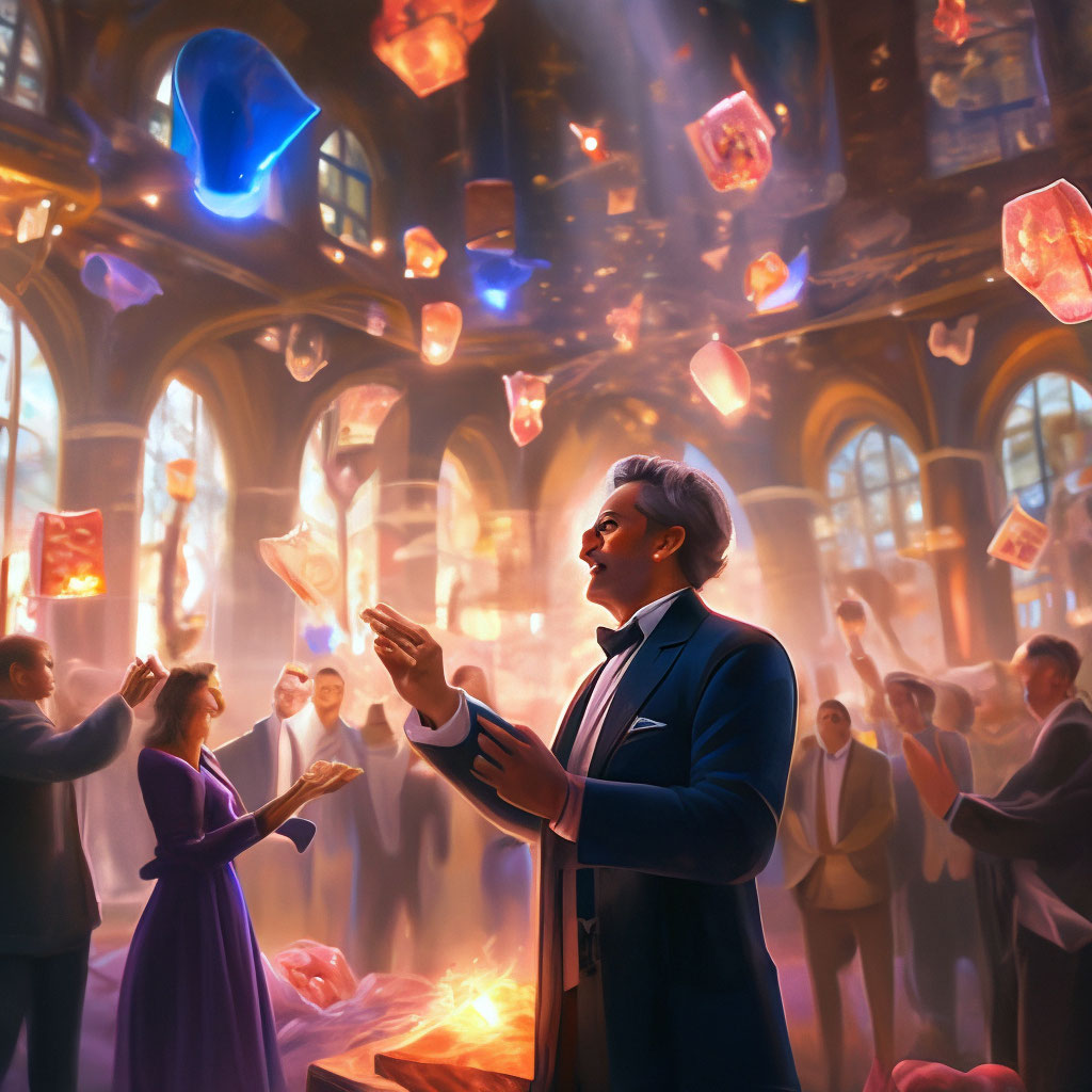 "Magic auction" — image created in Shedevrum