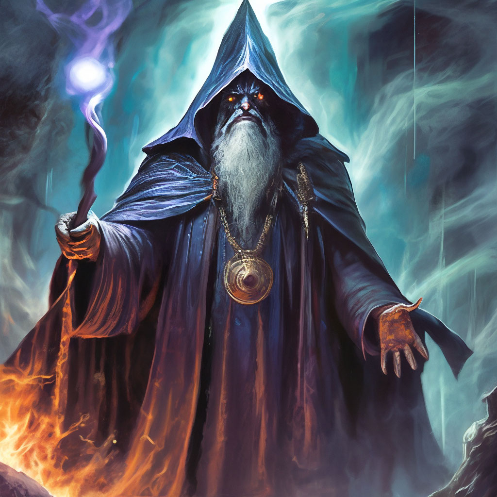 "Dark wizard" — image created in Shedevrum