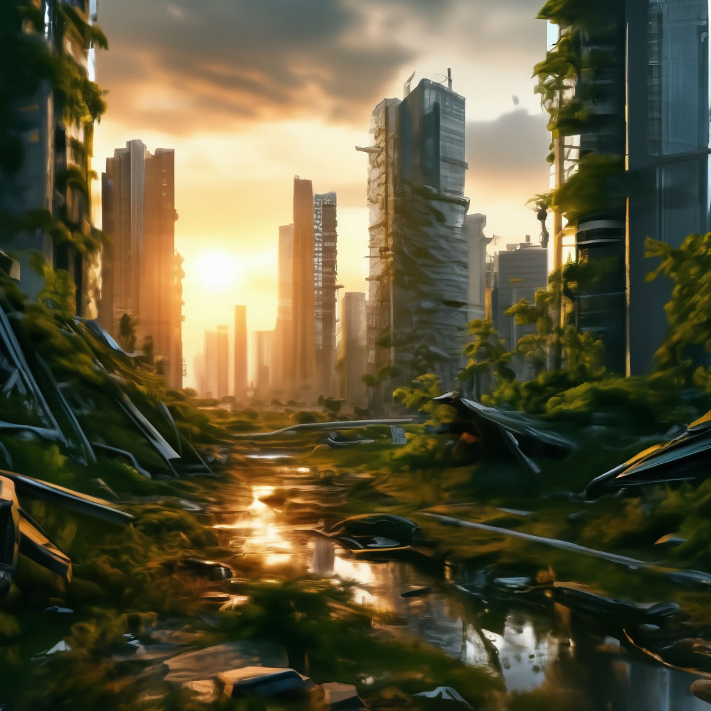 "A world without people post-…" — created in Shedevrum