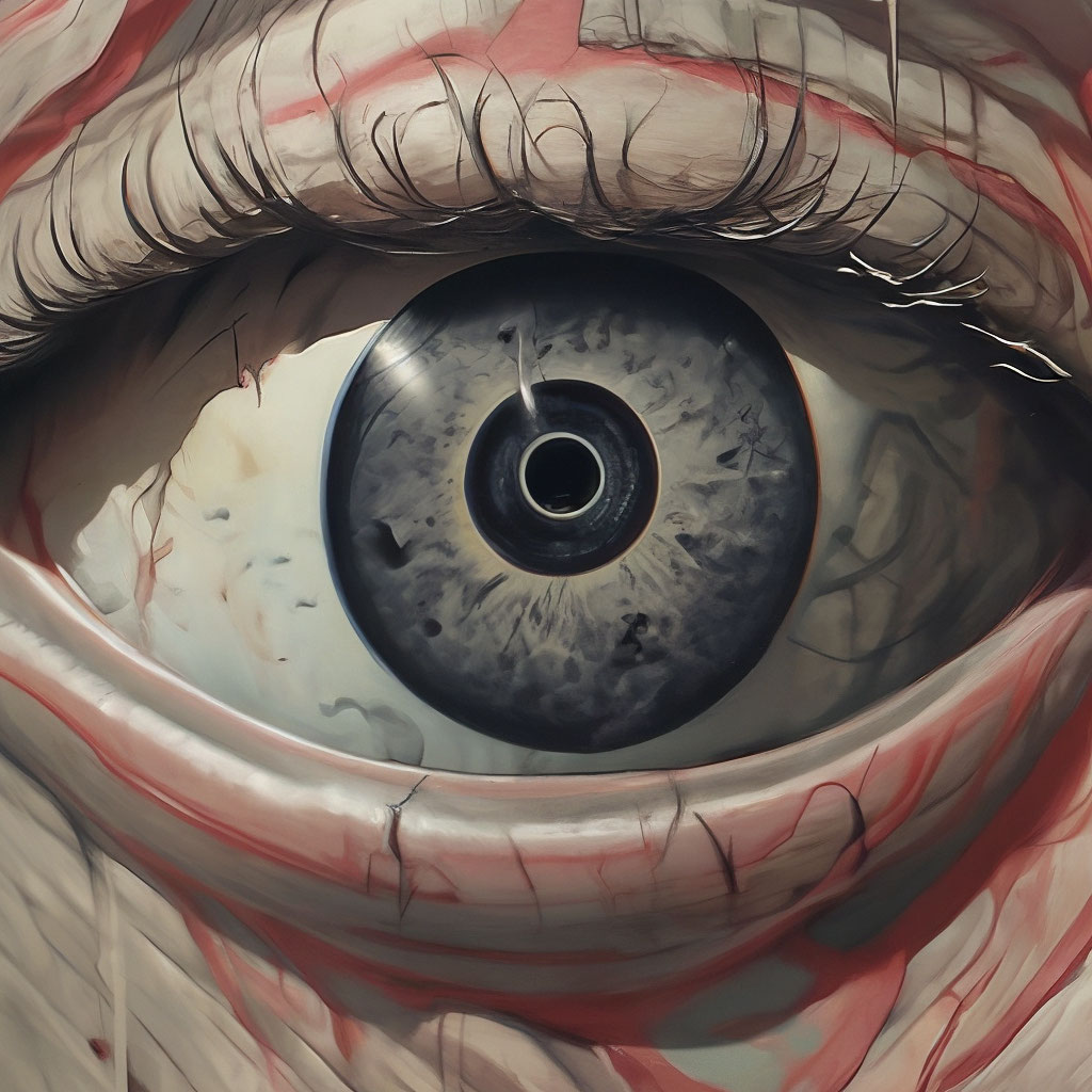 "Callous eyes" — image created in Shedevrum