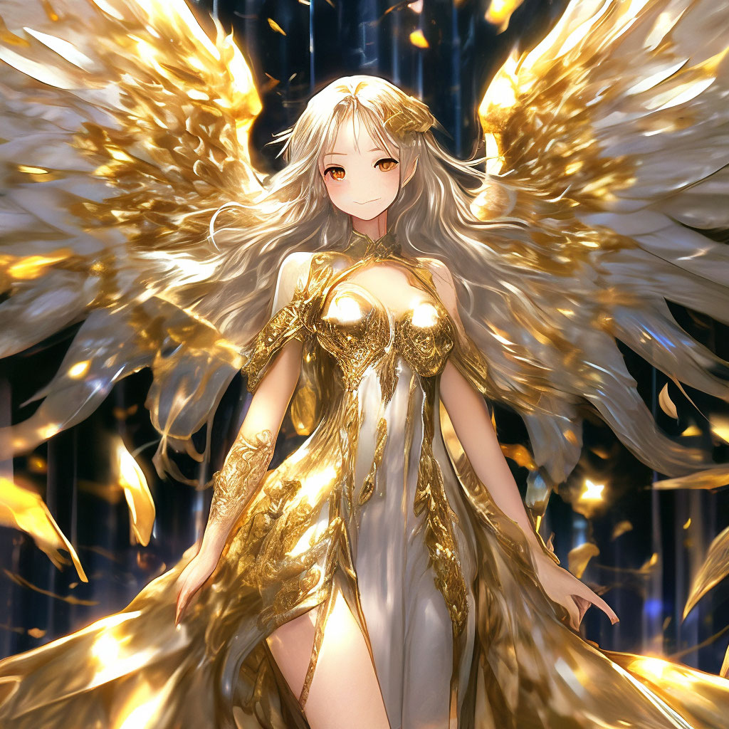 Anime girl with wings store