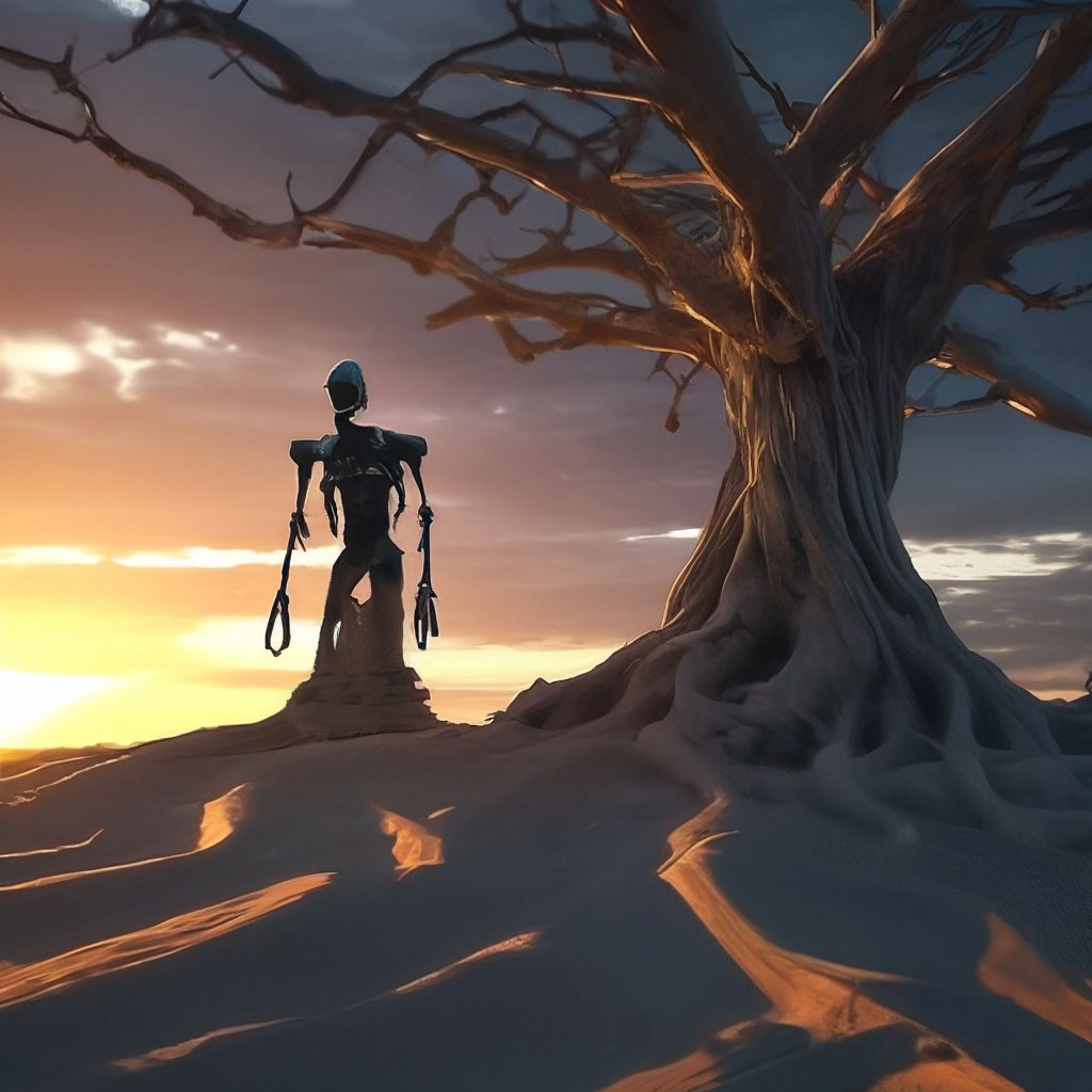 "Waterfall Sand Spirit & Evil Black …" — image created in Shedevrum